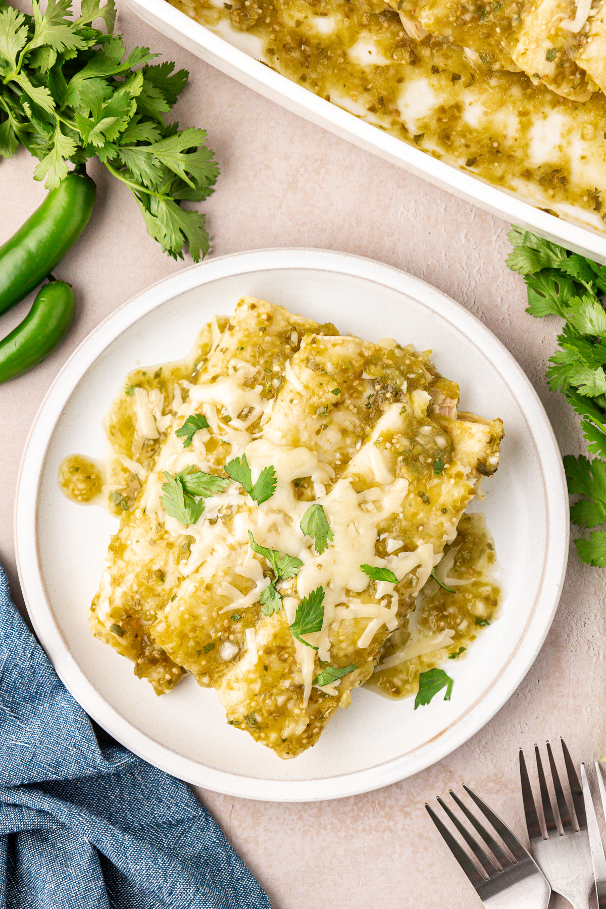 The Best Green Chicken Enchiladas - My Tex Mex